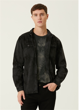 Academia Erkek Siyah Polo Yaka Batik Desenli Denim Ceket Gri S IT Academia Erkek Siyah Polo Yaka Batik Desenli Denim Ceket Gri S IT