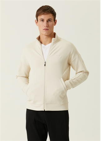 Boss Erkek Beyaz Logo Detaylı Sweatshirt S EU Boss Erkek Beyaz Logo Detaylı Sweatshirt S EU