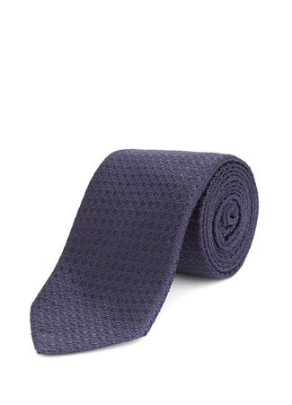 Beymen Collection Erkek Lacivert Desenli İpek Kravat EU IT