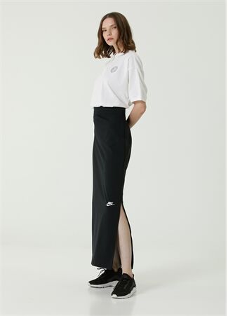 Nike Kadın Siyah Logolu Maksi Etek M EU