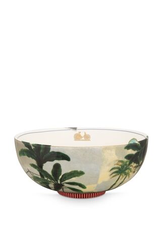 Pip Studio Heritage Yeşil Palmiye Desenli Porselen Kase