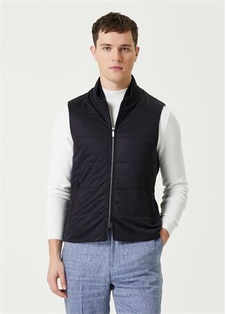 Maurizio Baldassari Erkek Lacivert Yün Dış Yelek 48 IT