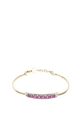 Collection-Divdiamond Kadın Pırlantalı Altın Rengi Bileklik EU