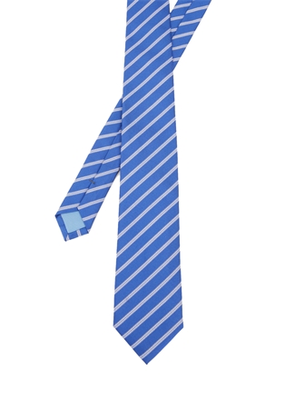 Tino Cosma Erkek Mavi Verev Çizgili İpek Kravat EU Tino Cosma Erkek Mavi Verev Çizgili İpek Kravat EU