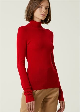 Etro Kadın Kırmızı Balıkçı Yaka Yün Kazak 42 IT