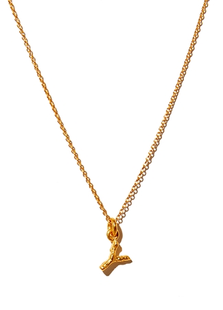 Fidelle Kadın Alphabet Pendant Small Y Altın Rengi Kolye S EU Fidelle Kadın Alphabet Pendant Small Y Altın Rengi Kolye S EU