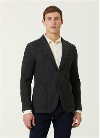 Boglioli Erkek Gri Triko Ceket L EU