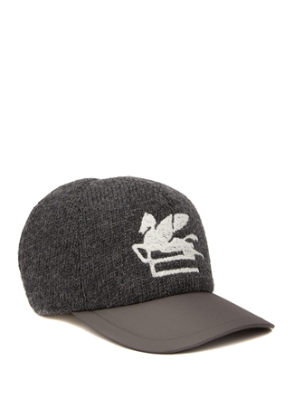 Etro Erkek Antrasit Logo Nakışlı Şapka Gri S EU Etro Erkek Antrasit Logo Nakışlı Şapka Gri S EU