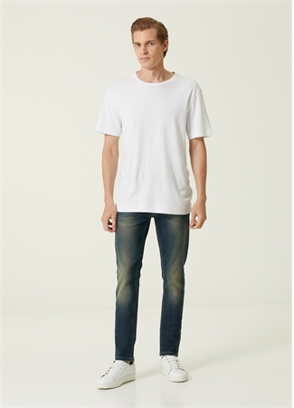Palzileri Lab Erkek Slim Fit Mavi Jean Pantolon Lacivert 54 IT Palzileri Lab Erkek Slim Fit Mavi Jean Pantolon Lacivert 54 IT