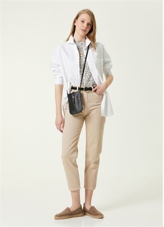 Beymen Club Kadın Slim Mom Fit Bej Jean Pantolon 25