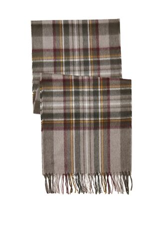 Begg&Co Erkek Jura Yeşil Bej Ekose Desenli Yün Atkı EU Begg&Co Erkek Jura Yeşil Bej Ekose Desenli Yün Atkı EU