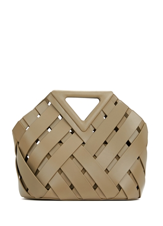 Bottega Veneta Kadın Point Vizon Deri Çanta Bej EU Bottega Veneta Kadın Point Vizon Deri Çanta Bej EU