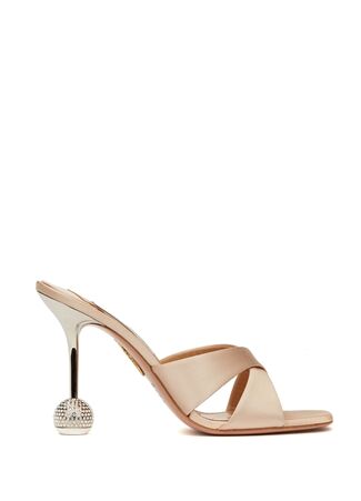 Aquazzura Kadın Bej Topuk Detaylı Terlik 36 EU Aquazzura Kadın Bej Topuk Detaylı Terlik 36 EU