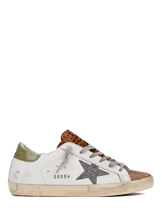 Golden Goose Kadın Super Star Taba Beyaz Deri Sneaker Kahverengi 38 EU Golden Goose Kadın Super Star Taba Beyaz Deri Sneaker Kahverengi 38 EU