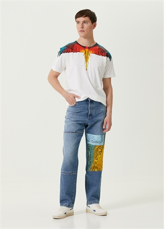 Marcelo Burlon Erkek Mavi Etnik Desen Garnili Jean Pantolon 29 Us Marcelo Burlon Erkek Mavi Etnik Desen Garnili Jean Pantolon 29 Us