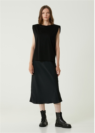 Allsaints Kadın Tierny Siyah 2si Arada Midi Elbise M EU Allsaints Kadın Tierny Siyah 2si Arada Midi Elbise M EU