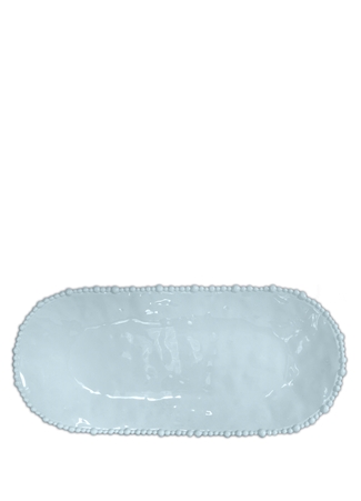 Baci Milano Joke Mavi Oval Formlu Melamin Servis Tabağı Baci Milano Joke Mavi Oval Formlu Melamin Servis Tabağı