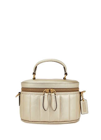 Coach Kadın Trail Gold Deri Omuz Çantası Kahverengi EU