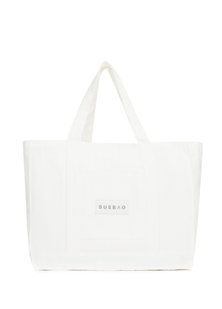 Susbag Kadın Middle Coconut Recycled Beyaz Alışveriş Çantası M EU Susbag Kadın Middle Coconut Recycled Beyaz Alışveriş Çantası M EU