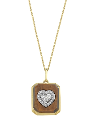 Melis Göral Kadın La Linea Kaplan Gözü Altın Rengi Kolye Yeşil EU