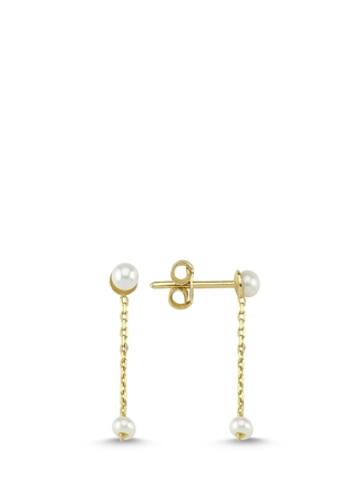 Collection-by İncifer Kadın İncili Altın Rengi Küpe Eu Collection-by İncifer Kadın İncili Altın Rengi Küpe Eu