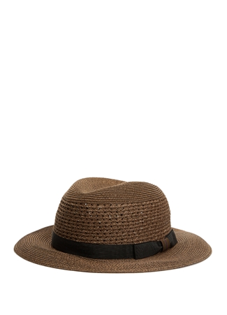 Grevi Erkek Kahverengi Şerit Detaylı Şapka S Eu Grevi Erkek Kahverengi Şerit Detaylı Şapka S Eu