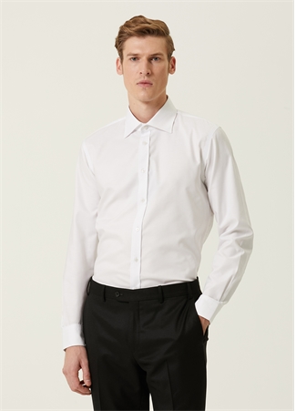 Beymen Collection Erkek Custom Fit Beyaz Oxford Gömlek 38 IT Beymen Collection Erkek Custom Fit Beyaz Oxford Gömlek 38 IT