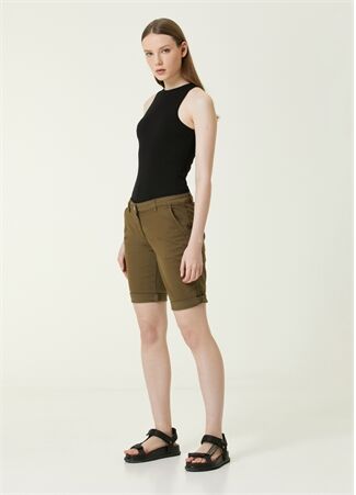 Beymen Club Kadın Haki Duble Paça Şort 34 EU Beymen Club Kadın Haki Duble Paça Şort 34 EU