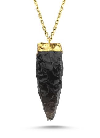 Crush Kadın Uç Detaylı Altın Rengi Kolye EU