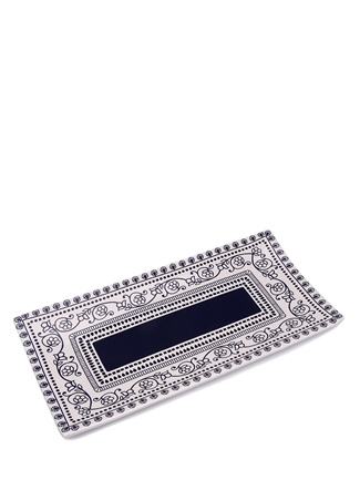 Luxuria Mavi Beyaz Dikdörtgen Form Porselen Servis Tabağı Luxuria Mavi Beyaz Dikdörtgen Form Porselen Servis Tabağı