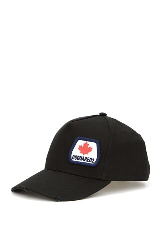 Dsquared2 Erkek Siyah Logo Patchli Şapka EU