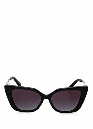 Valentino Kadın Siyah Cat Eye Formlu Güneş Gözlüğü 56 EU