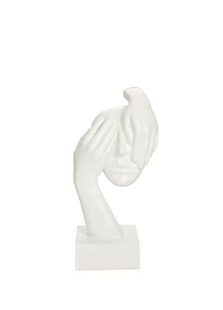 Vpinteriorismo Beyaz El Ve Yüz Formlu Seramik Heykel