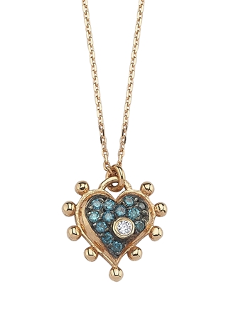 Collection-Selda Jewellery Kadın Kalp Detaylı Pırlantalı Altın Rengi Kolye EU Collection-Selda Jewellery Kadın Kalp Detaylı Pırlantalı Altın Rengi Kolye EU