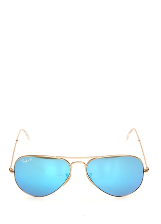 Ray-Ban Erkek Aviator Mavi Pilot Stil Güneş Gözlüğü Altın Rengi 58 EU