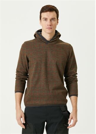Sease Erkek Drone Kahverengi Kapüşonlu Ekoseli Yün Sweatshirt L EU Sease Erkek Drone Kahverengi Kapüşonlu Ekoseli Yün Sweatshirt L EU