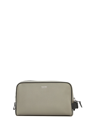 Tom Ford Erkek Gri Logo Detaylı Deri Tıraş Çantası Eu Tom Ford Erkek Gri Logo Detaylı Deri Tıraş Çantası Eu