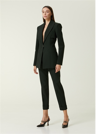 Givenchy Kadın Yeşil Yün Pantolon 36 US