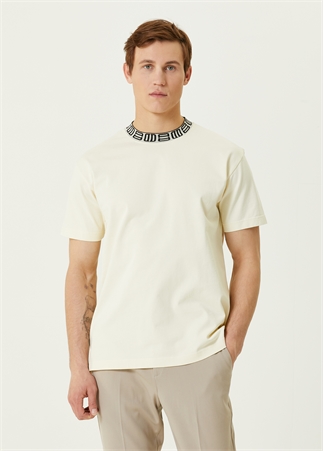 Ambush Erkek Ekru Yakası Jakarlı T-shirt Beyaz M Eu Ambush Erkek Ekru Yakası Jakarlı T-shirt Beyaz M Eu