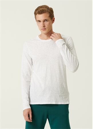 American Vintage Erkek Bysapick Beyaz Uzun Kollu T-shirt S EU American Vintage Erkek Bysapick Beyaz Uzun Kollu T-shirt S EU