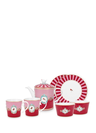 Pip Studio Love Bird 4lü Porselen Çay Fincanı Seti Mavi Pip Studio Love Bird 4lü Porselen Çay Fincanı Seti Mavi
