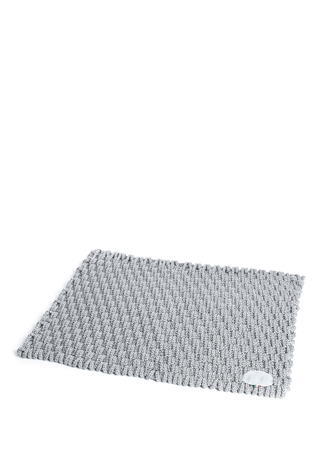 Marricreo Gri Örgü Dokulu Kaydırmaz Halı