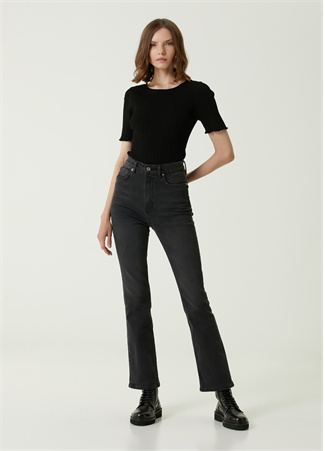 Allsaints Kadın Ciara Siyah Bootcut Jean Pantolon 25 US Allsaints Kadın Ciara Siyah Bootcut Jean Pantolon 25 US