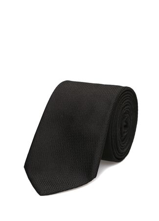 Pal Zileri Erkek Siyah Dokulu İpek Kravat EU