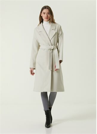 Network Kadın Basic Fit Bej Manto L EU