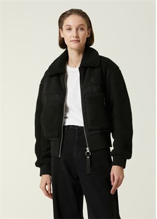 CK Jeans Kadın Siyah Polar Garnili Mont XS EU CK Jeans Kadın Siyah Polar Garnili Mont XS EU