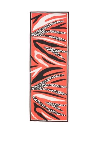 Beymen Kadın Kırmızı Leopar Desenli Twill İpek Şal EU Beymen Kadın Kırmızı Leopar Desenli Twill İpek Şal EU