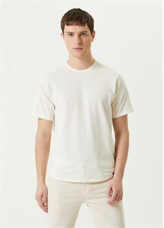 Lardini Erkek Beyaz Dokulu T-shirt L EU