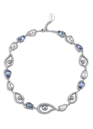 Ninon Kadın Göz Formlu Taşlı Kolye Gri EU