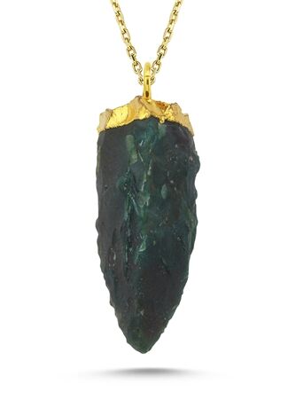 Crush Kadın Uç Detaylı Altın Rengi Kolye EU